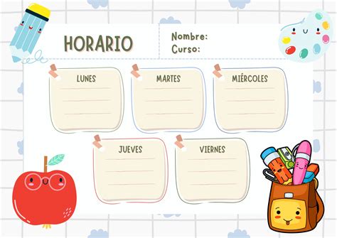 Colección horarios escolares EDITABLES y en PDF page 0002 Orientación