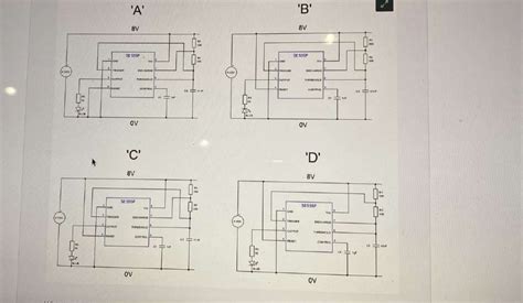 Solved Which Of The Circuits Shown Above Is Correct For A 555 Timer In