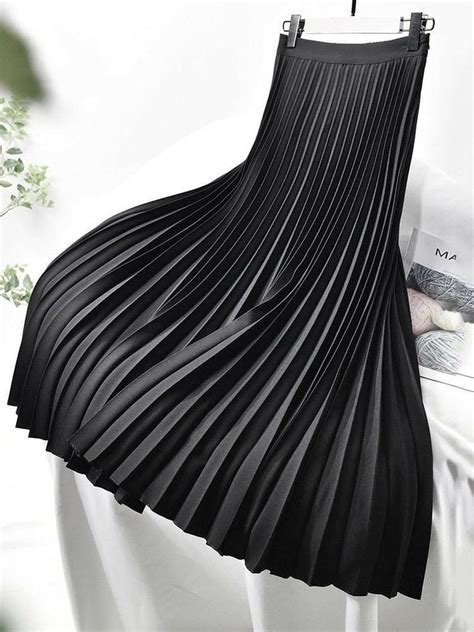 Womens Pleated Long Skirt The Nichole Collection