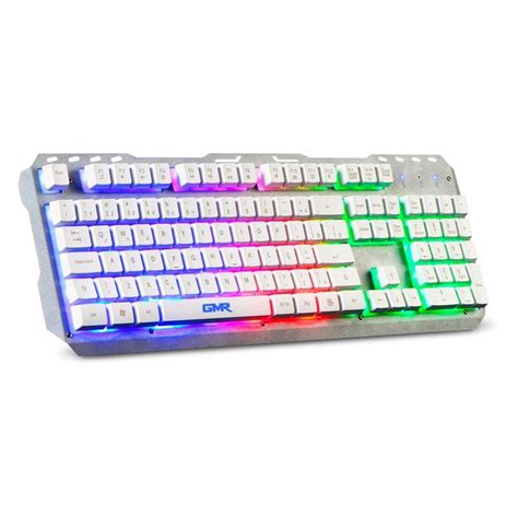 Teclado Gamer Multilaser TC259 LED Rainbow Base Metal ABNT2 White