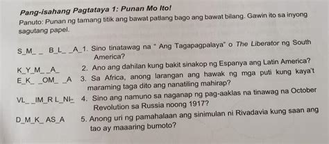 S M B L A 1 Sino Tinatawag Na Ang Tagapagpalaya O The Liberator