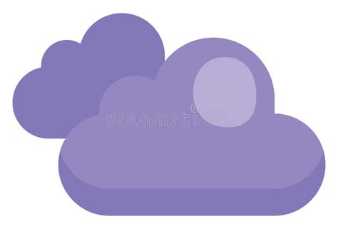 Two Clouds Icon Stock Vector Illustration Of White 258927506