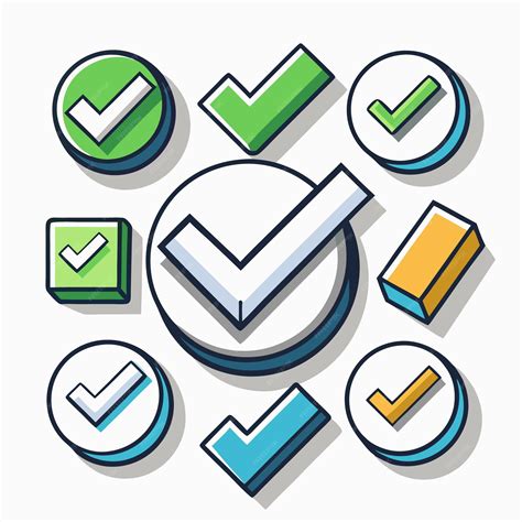 Checkmark Icon Checkmark Vector Set Checked Check Box Sign Approved Symbol Illustration
