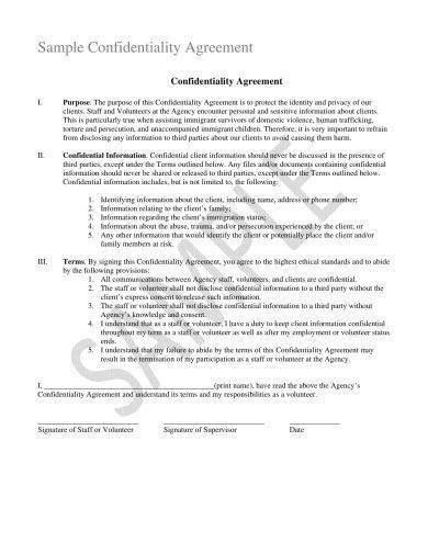 9 Staff Confidentiality Agreement Examples