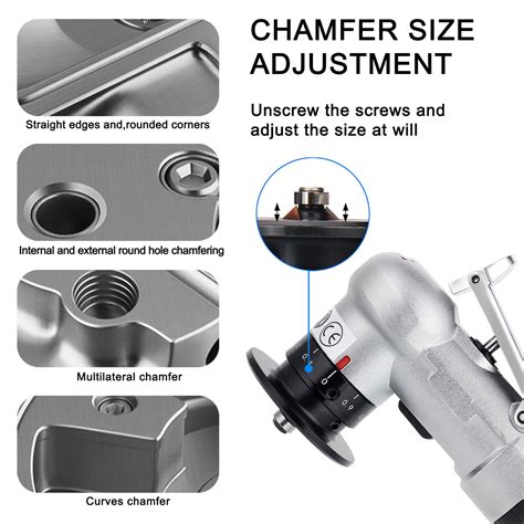 Mini Chamfering Machine 2 In 1 Air Chamfer Tool Deburring Tool For Metal Wood