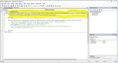 vs 2005 imports easymodbus statement complained about error vbforums