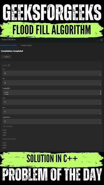 flood fill algorithm geeksforgeeks potd💚🖤 solution👆🏻🔗 coding gfg