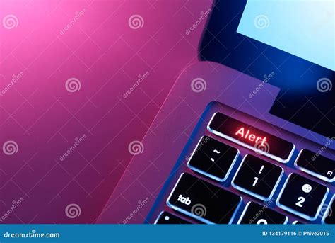 Computer Keyboard With Alert Button Stock Photo Image Of Cancel Color