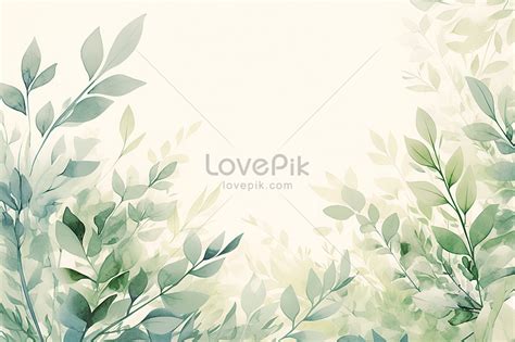 녹색 잎 수채화 그림 일러스트 무료 다운로드 Lovepik