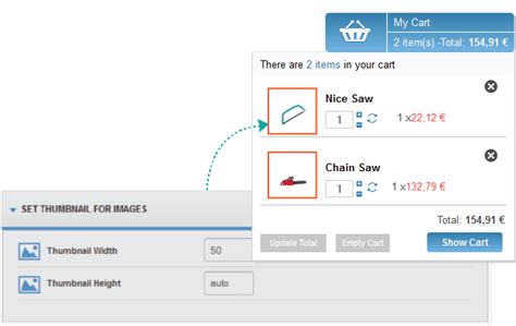 Ajax Drop Down Cart For Virtuemart Shopping Cart Module
