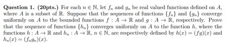 Solved Question Pts For Each NN Let Fn And Gn Be Chegg Com
