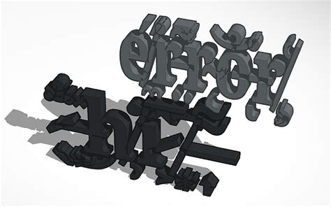 3d design error tinkercad