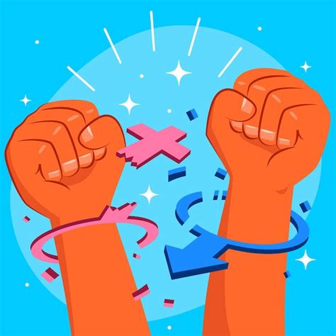 Break Gender Norms Concept Free Vector