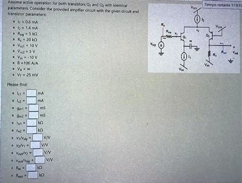 Solved Assume Active Operation For Both Transistors Q₁ And Q₂ With Identical Parameters
