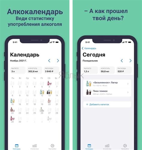 Алкостат – алкогольный трекер привычек для iPhone