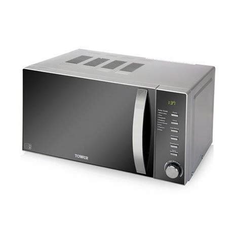 Tower T24007 Digital Microwave Featuring 60 Minute Digital Timer 800 W Chrome 220 Volts