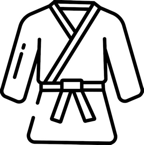 Premium Vector Kimono Outline Vector Illustration