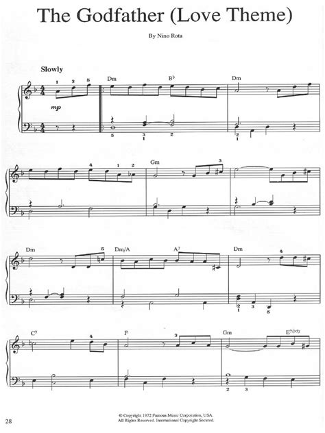 The Godfather Love Theme Pdf
