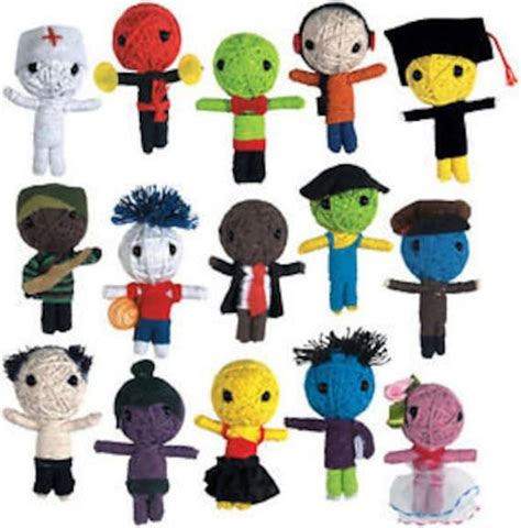 String Voodoo Dolls Set Of 15 Career Dolls Doctor Cop Basketball