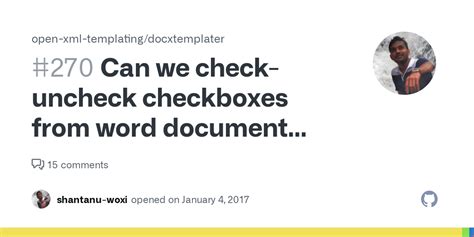 Can We Check Uncheck Checkboxes From Word Document Template Issue