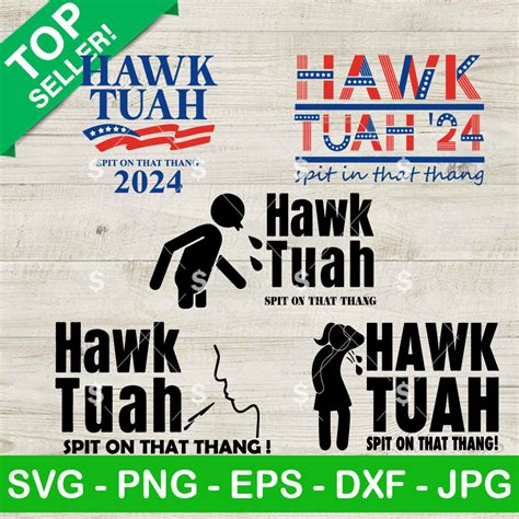Hawk Tuah Spit On That Thang Flag Svg Bundle Funny Hawk Tuah Meme Girl