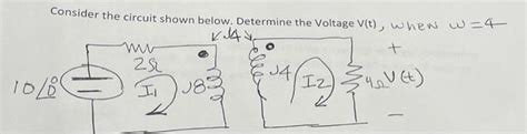 Solved Consider The Circuit Shown Below Determine The Chegg