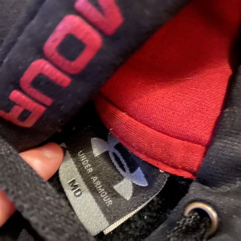 Underarmour Hoodie Black And Red Size Medium In Depop