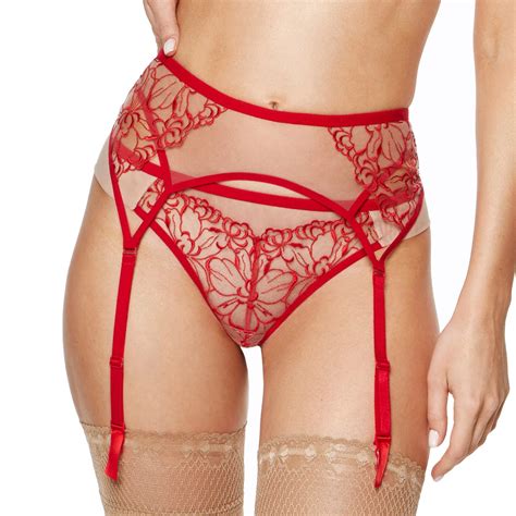 Sheer Mesh High Waist Garter Belt Gorteks Mistress Lavinia Lingerie