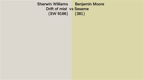 Sherwin Williams Drift Of Mist Sw 9166 Vs Benjamin Moore Sesame 381