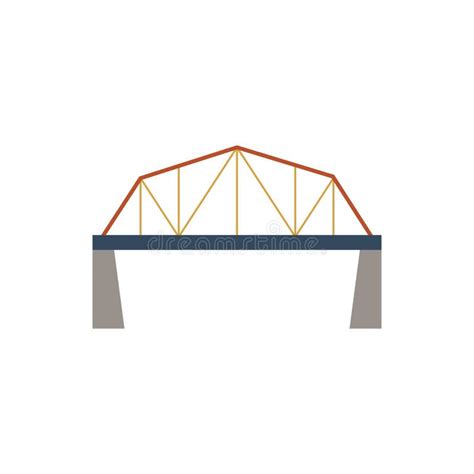 bridge suspension rope icon vector image stock illustration