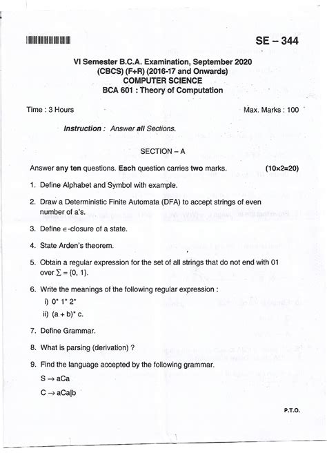 Theory Of Computation DCN Studocu