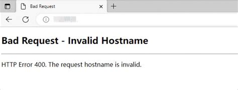 Windows Iis Bad Request Invalid Hostname Ecs