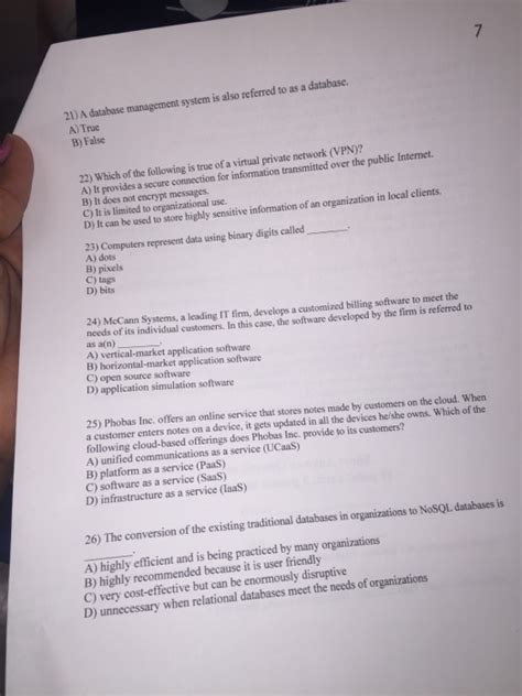 Solved A Database Management System Is Also Referred To As A Chegg
