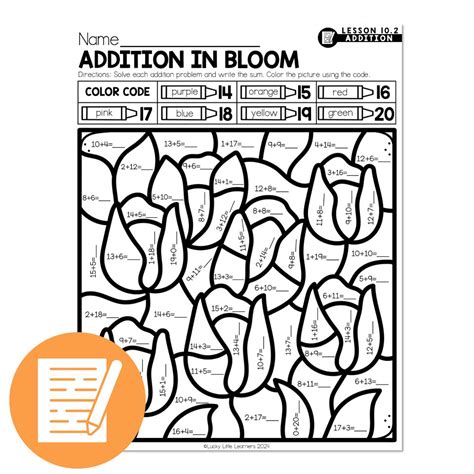 Lucky To Learn Math 1st Grade Lesson 102 Addition Review Independent Practice