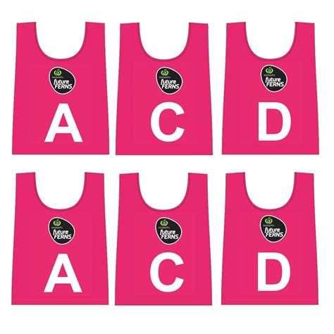 Woolworths Futureferns Set Of 6 Bibs Pink Netball New Zealand Shop