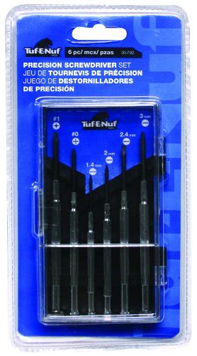 Task Tools 05792 Tuf E Nuf Precision Screwdriver Set 6 Piece Good