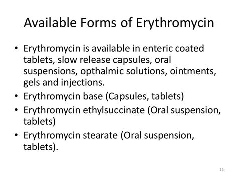 Erythromycin Structure And Production