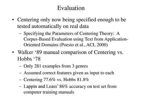 Algorithms For Reference Resolution Ppt Download