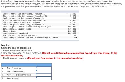 Solved Just Before Class Starts You Realize That You Have
