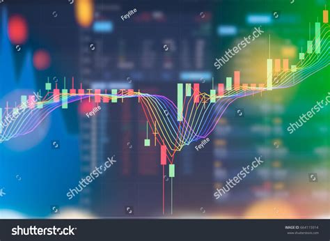 Stock Market Digital Graph Chart On LED Display Concept A Large