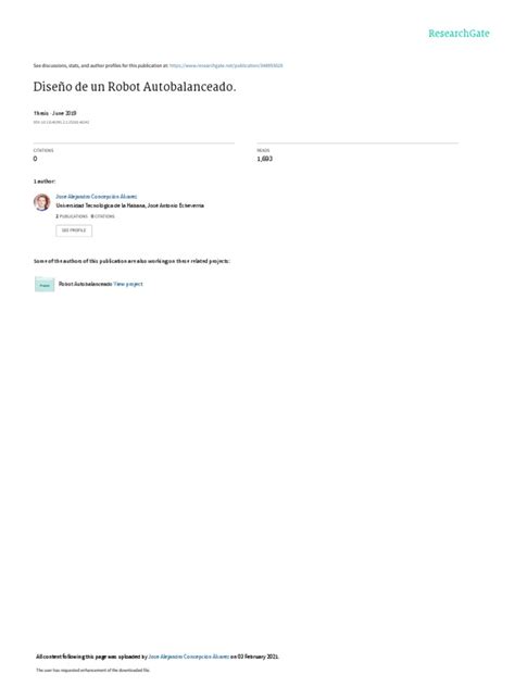 Pendulo Invertido Pdf Robot Robótica