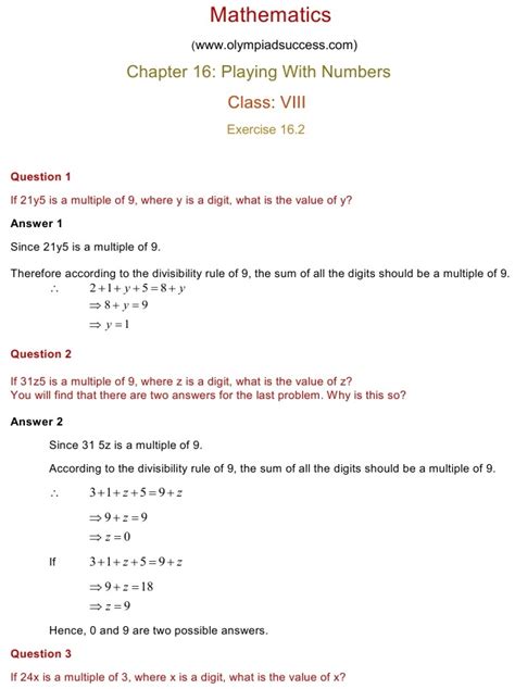 Ncert Solutions For Class 8 Mathematics Chapter 16 Playing With Numbers Exercise 162