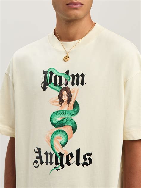 Pin Up T Shirt In 0b10 Ivory Black Palm Angels® Official