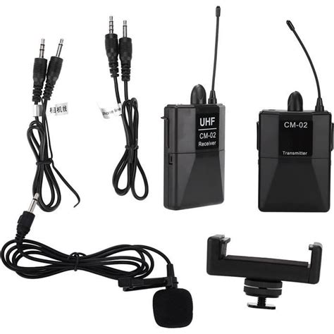 Micro cravate sans fil UHF canaux Micro cravate à transmission sans fil segment U pour la