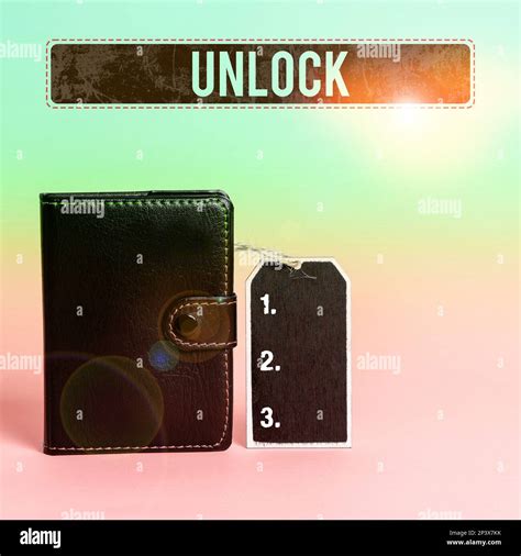 Conceptual Display Unlock Word For Use Password Or Other