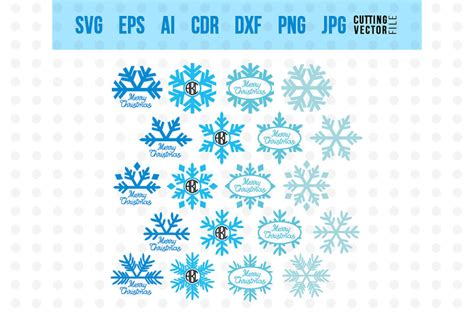 Snowflake Monogram By Craftartshop Thehungryjpeg
