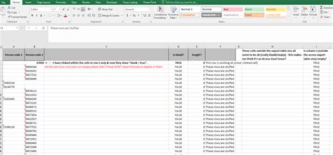 Excel Cells From Access Export Look Empty But Are Not Isblankfalse