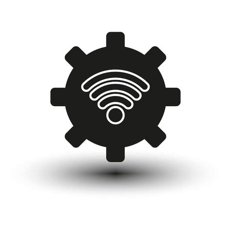Premium Vector Wifi Connection Signal Icon With Gear Vector