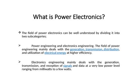 Power Electronics Introduction To Power Electronics Ppt