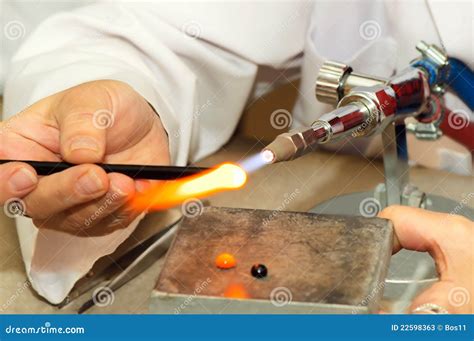 Artist Shaping Glass Stock Image Image Of Hobby Fine 22598363